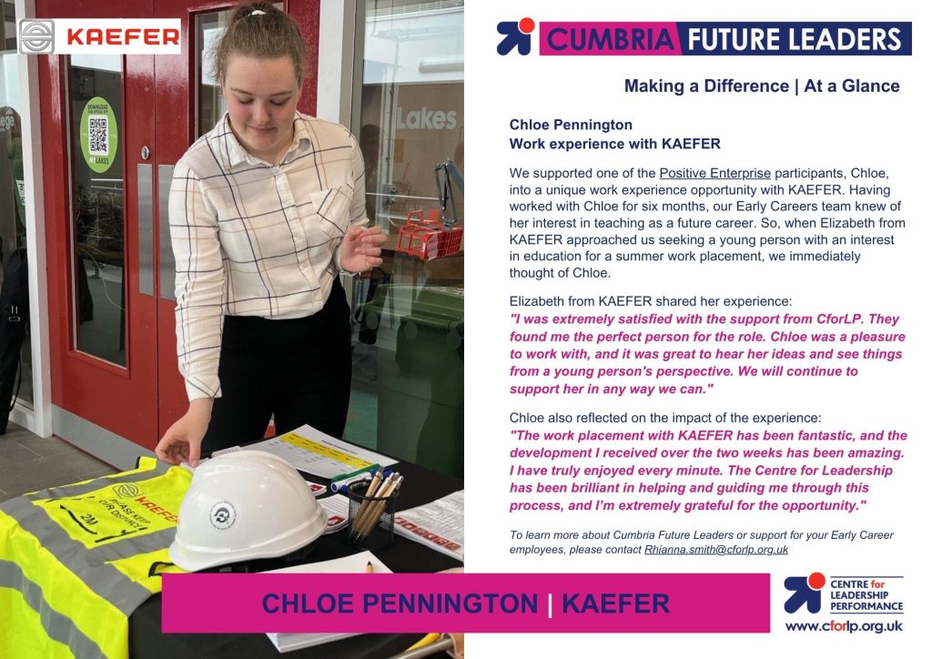 CFL: Chloe Pennington | KAEFER - Centre for Leadership Performance